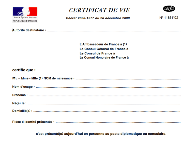 ASIE - FRANCE: Le certificat de vie, mode d'emploi d'un document indispensable pour les ...