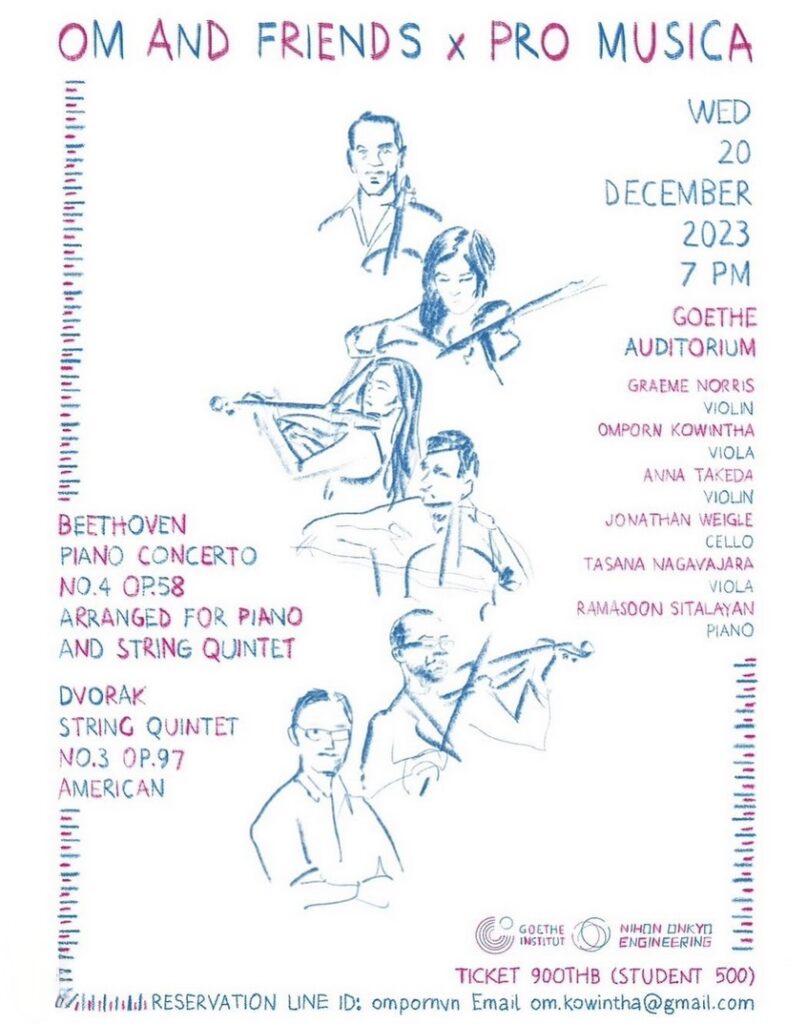 BANGKOK – CULTURE : Concert classique au Goethe-Institut, avec Om and Friends x Pro Musica ...