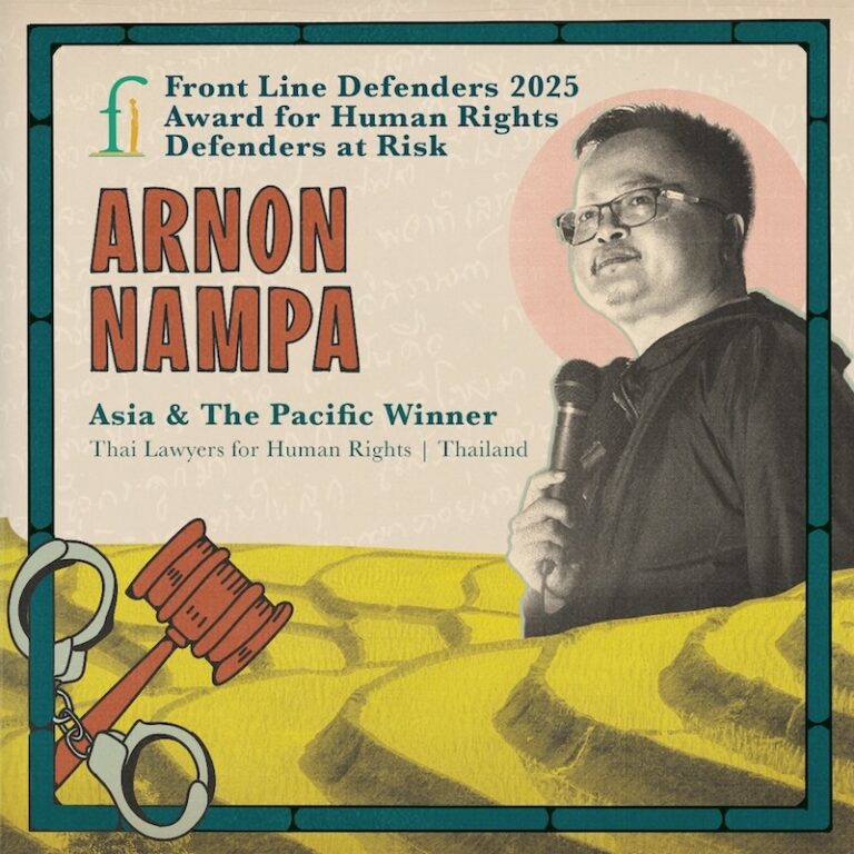 Prix des droits de l'homme pour Arnon Nampha